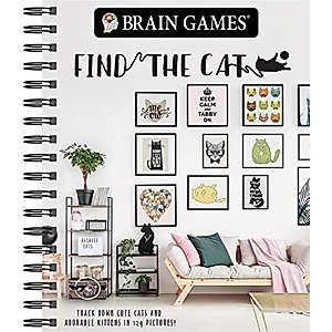 Brain Games - Find the Cat: Track Down Cute Cats and Adorable Kittens in 129 Pictures (Volume 1) (Brain Games - Picture Puzzles)