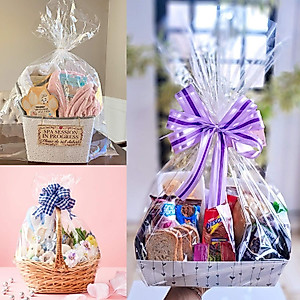 Cupplation Cellophane Cello Bags,24x30 inches,15 PACK, Clear Cellophane Wrap Bags, Packaging Bags for Gift Baskets, Presents, Wine Bottles, Bridal/Baby Showers and More, Ribbon NOT Included