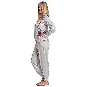 Marvel Womens Raglan Pullover Pajama Shirt & Pajama Pants Heather Grey Medium