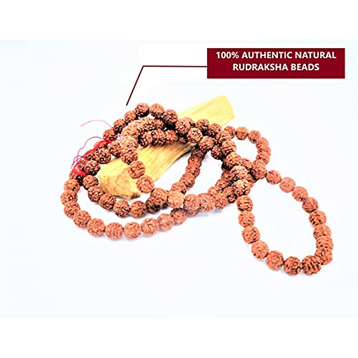 Rudraksha Mala Beads Necklace With 108 Prayer Beads for Japa, Meditation, And To Increase Calmness
