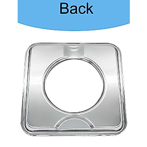 Amazinpure SGP-400 4 Pack Replacement Chrome Square 7.75" x 7.75" Gas Range Drip Pan Replaces 786333 PS11744751 WP786333 AP6011553