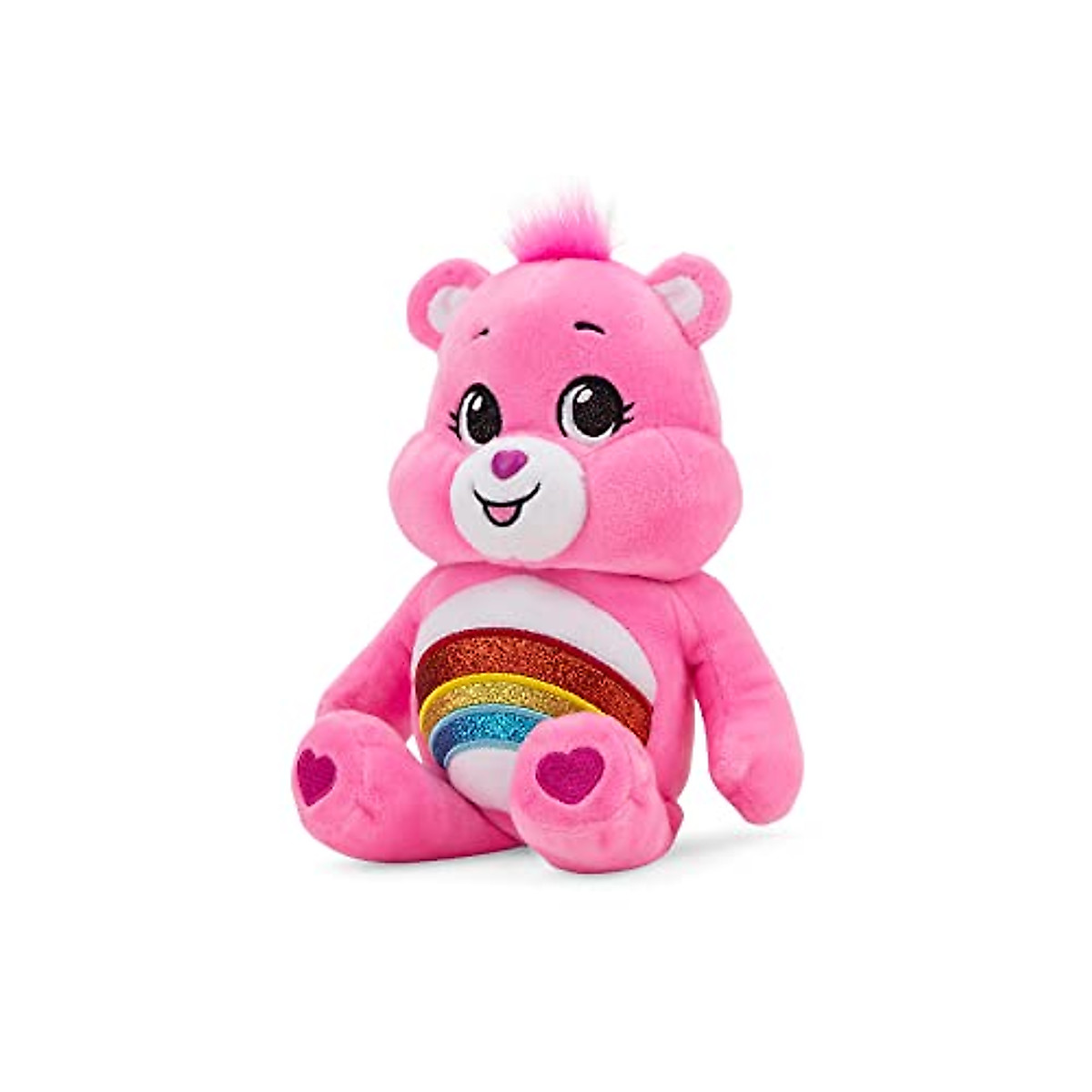 Care Bears 9" Bean Plush (Glitter Belly) - Cheer Bear - Soft Huggable Material!