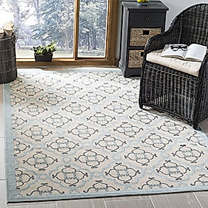 Martha Stewart by SAFAVIEH Collection 8' x 11'2" Yucca Plant MSR4262 Province Indoor/ Outdoor Waterproof Easy-Cleaning Patio Backyard Mudroom Area-Rug