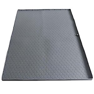 Under Sink Mat, 34 x 22 Flexible Silicone Waterproof Cabinet Protector Mats Under Sink Liner Tray for Drips Leaks Spills with Drain Hole Sink Cabinet Protector Mats for Bathroom/Kitchen