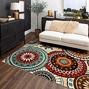 Mohawk Home Suzani Area Rug, 7'6x10', Blue