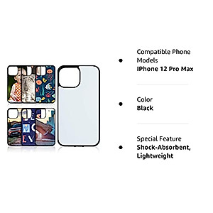 Konohan 6 Pieces Sublimation Blank Phone Case Cover Blank Printable Phone Case for DIY Customize Heat Press Rubber Protective Case(Compatible with iPhone 12 Pro Max)