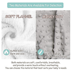 Woodland Deer Personalized Minky Fleece Baby Blanket with Name, Custom Deer Bear Baby Blankets for Boys Kids, Birthday Gifts, Deer Blankets for Infant Newborn, Soft and Warm Navy Blue Blanket