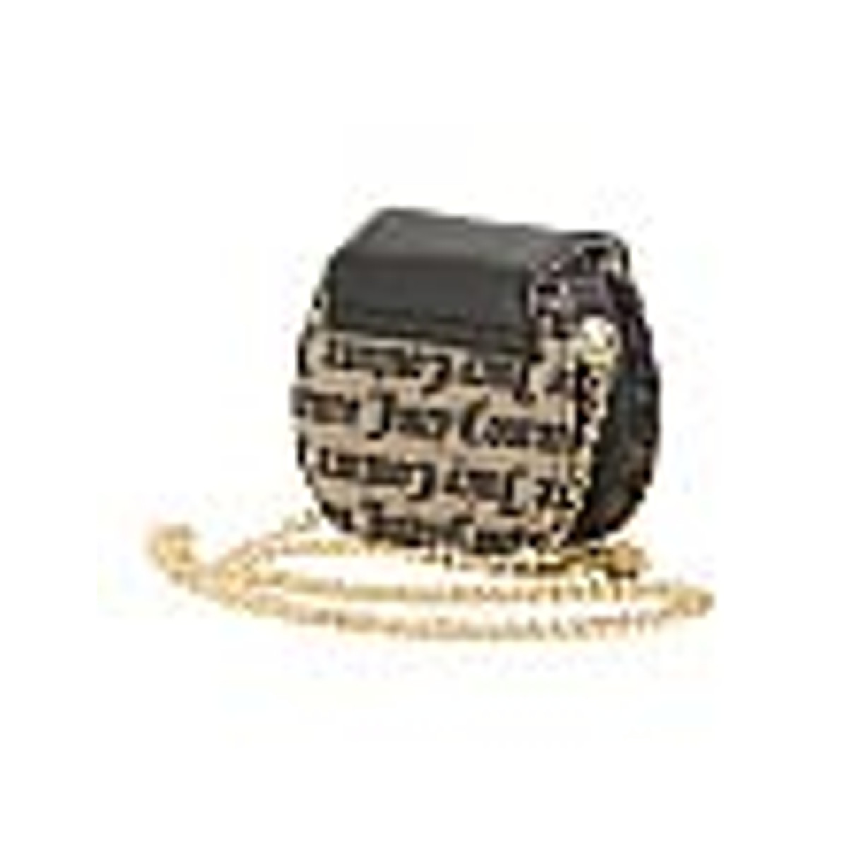 Juicy Couture New Micro Mini Bag Detachable Dangle Charm Gift Set Black