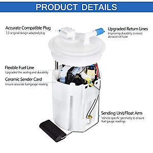 FAERSI Fuel Pump Assembly Replace# E8496M Replacement for 2002-2003 Nissan Altima L4 2.5L 2002-2003 Nissan Altima V6 3.5L