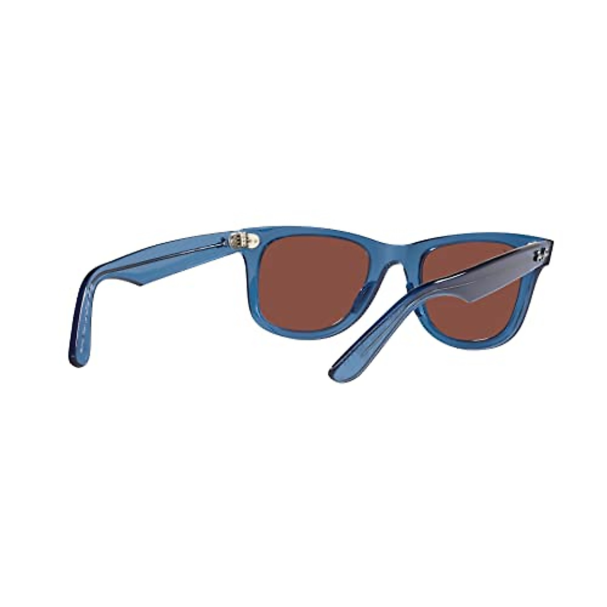 Ray-Ban RB2140 Original Wayfarer Square Sunglasses, Transparent Blue/Red, 50 mm