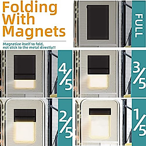 ACIMONE RV Door Window Shade Blackout, Foldable Camper Interior Door Window Cover Fits Most RV Entry Door, RV Curtain Waterproof Premium 4-Layer Oxford Fabric