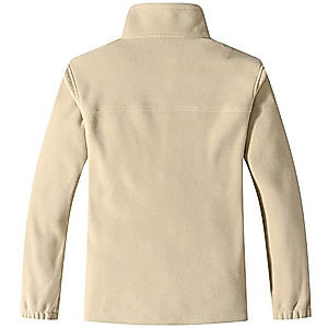 GIMECEN Men's Lightweight Full Zip Soft Polar Fleece Jacket Outdoor Recreation Coat With Zipper Pockets