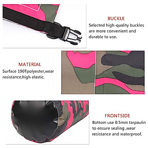 Loovit Waterproof Dry Bag 2L/5L/10L/15L/20L/30L, Roll Top Sack Keeps Gear Dry for Kayaking, Rafting, Boating, Swimming, Camping, Hiking, Beach, Fishing with Free Waterproof Phone Case (Rose red, 20L)