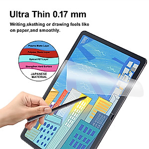 BERSEM [2 PACK Paper Screen Protector Designed for Samsung Galaxy Tab A7 10.4 inch 2022/2020 (SM-T509/T503/T505/T500/T507), Anti Glare with Easy Installation Kit Write and Draw Like on Paper