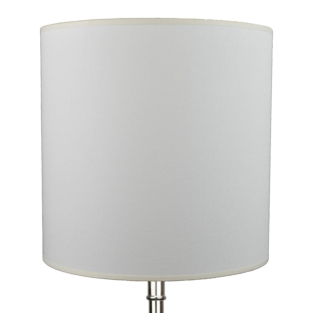 FenchelShades.com 12" Top Diameter x 12" Bottom Diameter 12" Height Cylinder Drum Lampshade USA Made (Linen Cream)