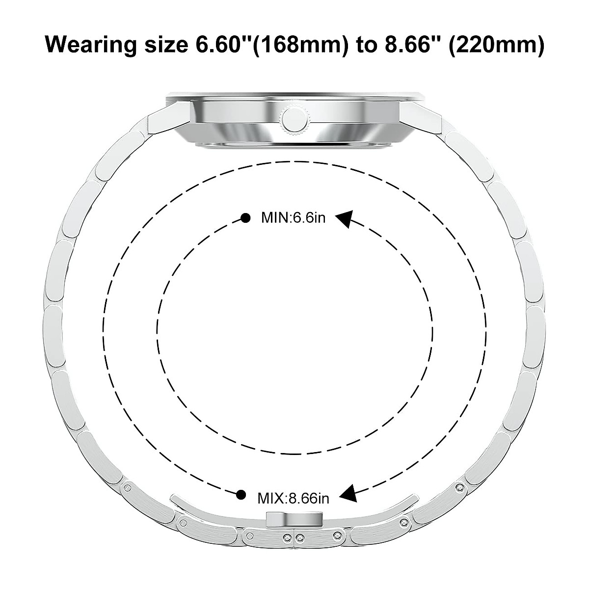 GOLDEN HOUR Men's Watches Slim Minimalist Runway Silver Stainless Steel Quartz Analog Watch with Black Face