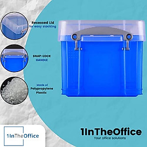 1InTheOffice Stackable Mini Storage Bins — Clear & Colorful Organizer
