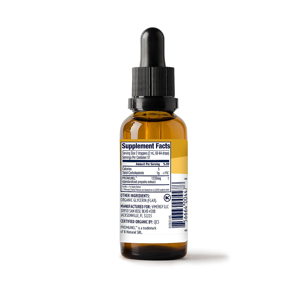 Vimergy PropolisPure ® – USDA Organic Propolis Liquid Extract – Immune Support Supplement - Natural Oral & Heart Health Support - Propolis Tincture from Honeybees – Gluten-Free & Paleo (115 ml)