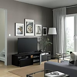TV Unit, Black-Brown/Lappviken Black-Brown, 70 7/8x16 1/2x15 3/8 "