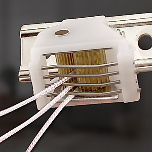 Amazing Drapery Hardware Large White Roman Shade Cord Lock with Dual Brass Wheels - Holds up to 5 Lift Cords, Suitable for Roman and Pleated Shades - 8-Pack