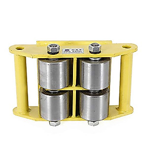 Heavy Duty Machine Dolly Skate Machinery Roller Mover Cargo Trolley 6 Ton 13200lb, w/Steel Rollers Cap 360 Degree Rotation (Yellow)