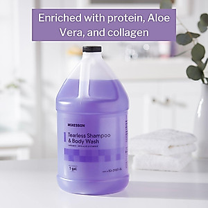 McKesson Shampoo and Body Wash with Aloe & Vitamin E, 1 Gallon [Pack of 1] Bulk, Refill, Tearless, Lavender