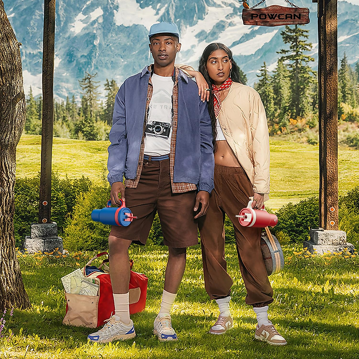 POWCAN 40 oz Tumbler with Handle, 2-in-1 Straw and Sip Lid, Leakproof, Dishwasher Safe, Insulated Stainless Steel Travel Coffee Mug, Keeps Cold for 34 Hours, Fits in Car Cup Holder (Barbie)