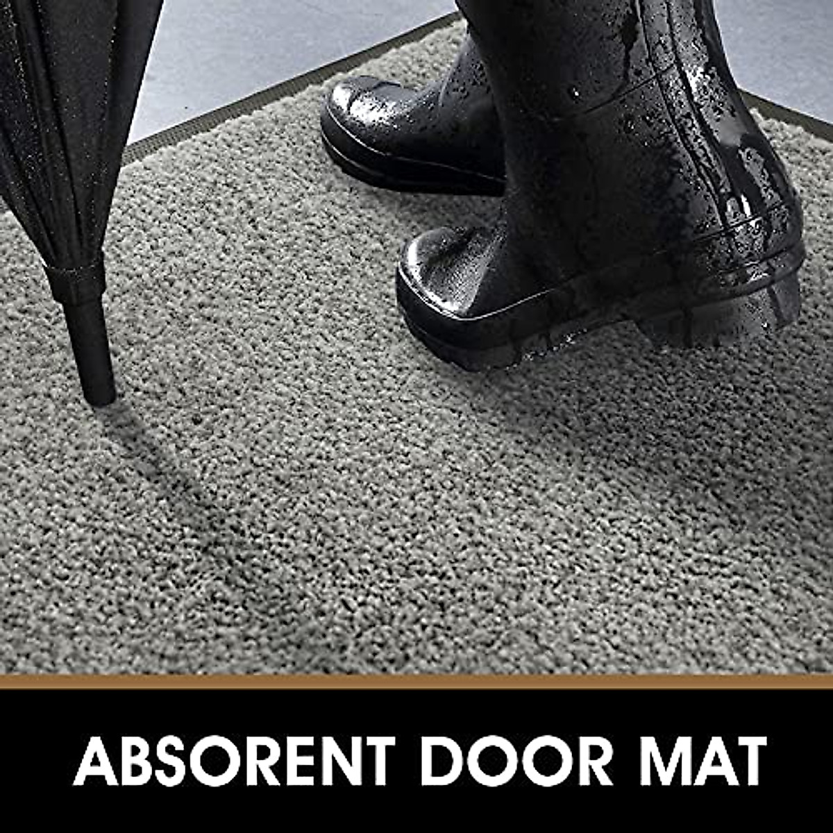 MATALL Home Entrance Door Mats - 29.5”x17” Washable Non-Slip Entryway Mat Inside Outside Welcome Mat for Front Door, Back Door, Patio, House Entry, Grey