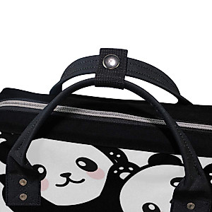 ALAZA Diaper Bags Backpack, Cartoon Panda Multi Functions Large Capacity Nappy Nursing Bag for Mom Baby Care Traveling