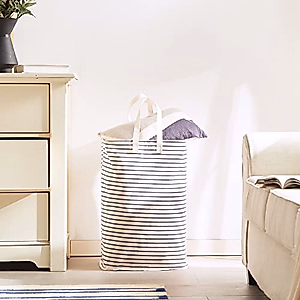 72L Freestanding Laundry Hamper, Collapsible Waterproof Clothes Basket with Easy Carry Long Handle, Washing Bag for Clothes, Toys (1 Pack, Grey)