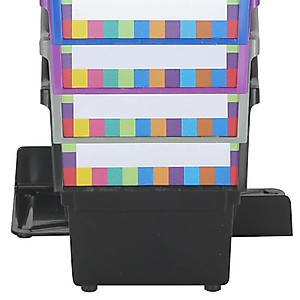 Really Good Stuff Non-Tip Book and Binder Holders, 5½” by 13½” by 7¾” (Set of 12, Black) Magazine, Folder Bins with Stabilizer Wings, Built-In Label Holder – Durable, Won’t Fall Over