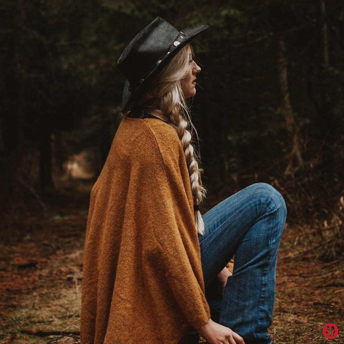 Minnetonka Buffalo Nickel Hat - Wide Brim Hat Featuring Distressed Ruff Leather, Studs and Unique Buffalo Nickel Metal Accents and Hidden Steel Wire in Brim, Black, Medium