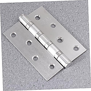 DOITOOL 6 Pcs 4 Home Furniture Hardware Interior Hinge with Screws Folding Door Hinge Folding Hinge Plated Hinge Bearing Steel Hinge Mute Flat Hinge Door Loose-Leaf Hinge Bearing Household
