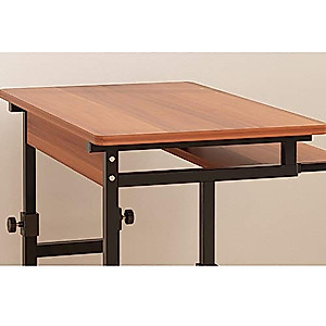 LIRUXUN Lazy Computer Table Lift Computer Table Household Small Household Learning Bedside Table Movable Lazy Desk (Color : Gray)