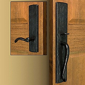 Signature Hardware 915876-KE-238-LH Bullock Left Handed Full Plate Keyed Entry Single Cylinder Door Handleset with Interior Lever
