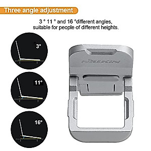 Portable Keyboard Stand for Desk, Adjustable 3 Angle Keyboard and Laptop Riser, 2PCS Invisible Mini Laptop Stand, Zinc Alloy Build for MacBook Air/Pro, Lenovo, HP, 10-17"Inches Laptops(Silver)