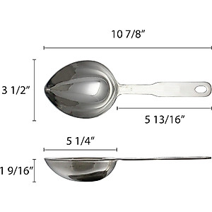 TrueCraftware- 1 Cup (240 ml) Heavy Duty Oval Measuring Spoon Stainless Steel- Measure Spoon for Baking & Cooking Dry and Liquid Ingredients Spoon Metal Measuring Cup Kitchen Gadget