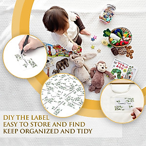 DAKCOS 2 Pack Foldable Storage basket with Handles Bamboo Rim Collapsible Fabric Storage basket for Storage Clothes,Toys,etc. 32L,Beige