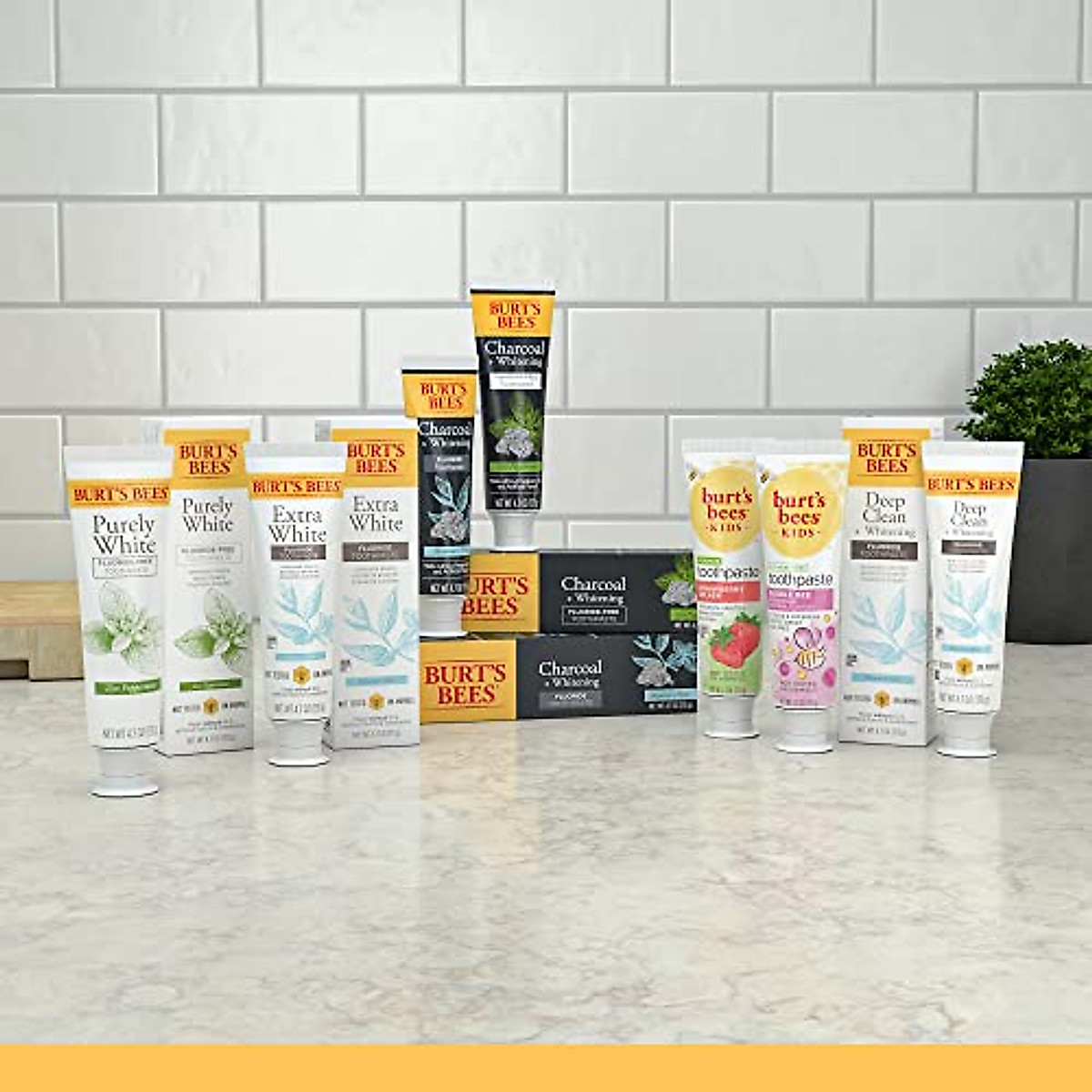 Burt’s Bees Toothpaste, Natural Flavor, Charcoal Fluoride-Free Toothpaste, Zen Peppermint, 4.7 oz, Pack of 3