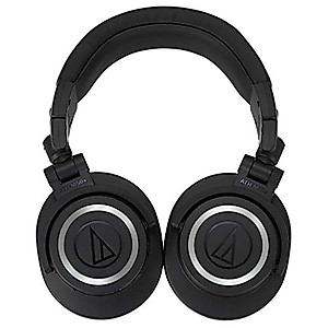 Audio-Technica ATHM50XBT Wireless Bluetooth Over-Ear Headphones, Black