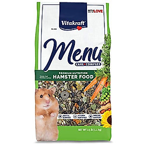 Vitakraft Menu Premium Hamster Food - Alfalfa Pellets Blend - Vitamin and Mineral Fortified 2.5 Pound (Pack of 1)