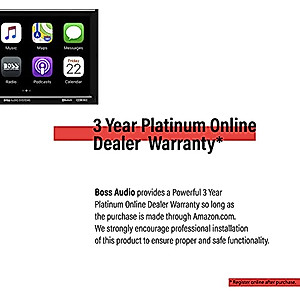 BOSS Audio Systems BVCP9700A Car Audio Stereo System - Apple CarPlay, Android Auto, 7 Inch Double Din, Touchscreen, Bluetooth Audio and Calling Head Unit, Radio Receiver, No CD Player, for Amplifier