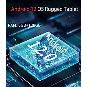 Upgraded Rugged Android Tablet, 8" IP68 Waterproof Ruggedized Tablet with Octa-Core CPU,Android 12.0, 6GB RAM,1284GB Storage, Wi-Fi, 13 Mega Camera,Waterproof Tablet for Enterprise Mobile Field Work