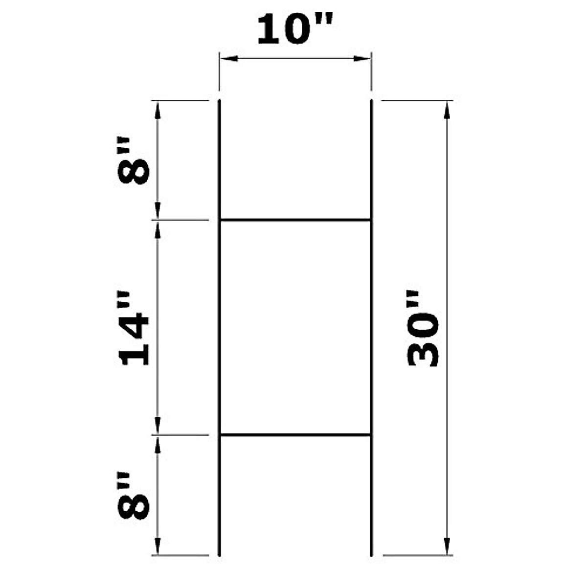 MTB H Frame Wire Stakes 30 x10-inch (Pkg of 5) 9ga Metal -Yard Sign Stakes for Advertising Board,Yard Stakes for Signs,Lawn Sign Holder