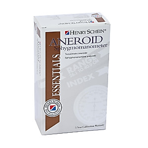 Henry Schein Essentials Economy Aneroid Sphygmomanometer- Adult, Size 11, Navy, Latex, Reusable- Comes with Leatherette Carry Case