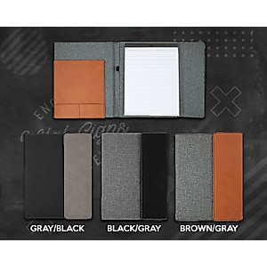 Alterd Industries California Highway Patrol - CHP State Trooper Gift, california highway patrol coffee Cup, Gifts for Officers Leather Portfolio Graduation (Black/Silver)