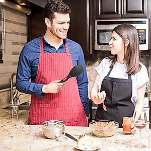 Silicone Kitchen Utensili 7-Pcs, BPA Free Silicone Cooking Set, for Nonstick cookware Heat Resistant Spatula set, Colander, Turner, Spoon, Pasta Server, Spatula Dishwasher safe