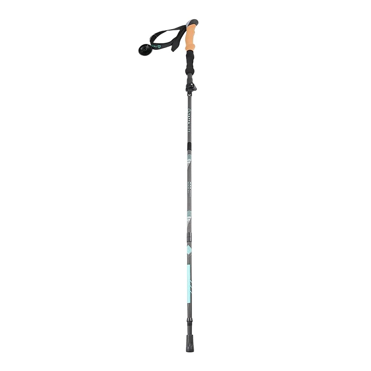 A001 Trekking Poles Carbon Fiber 2 Pack, Collapsible Folding Walking Stick, 5-Section Adjustable Telescopic Pole with Cork Grip, Lightweight Hiking Gear for Camping, Backpacking, Climbing, Walking,