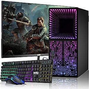 Gaming PC Desktop Intel core i7 8th Gen, Horizon+, RTX 3060 12GB GDDR6, 16GB RAM, 1TB SSD + 2TB HDD, MTG New 24 Inch Monitor, HDMI, DVI, VGA, RGB Keyboard Mouse, Win 10 Pro (Renewed)