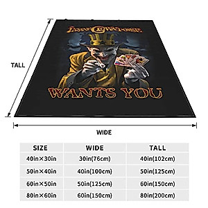 Insane Hip Clown Hop Posse Throw Blankets Flannel Blanket Lightweight Throw Blanket for Couch Bed Soft Warm Cozy 80"x60"